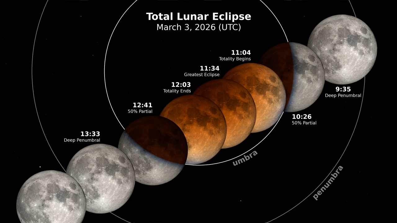 Gerhana Bulan Total 3 Maret 2026 Bertepatan dengan Ramadan, Ini Jadwal ...